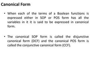 4. Boolean Function and Their Representation.pptx