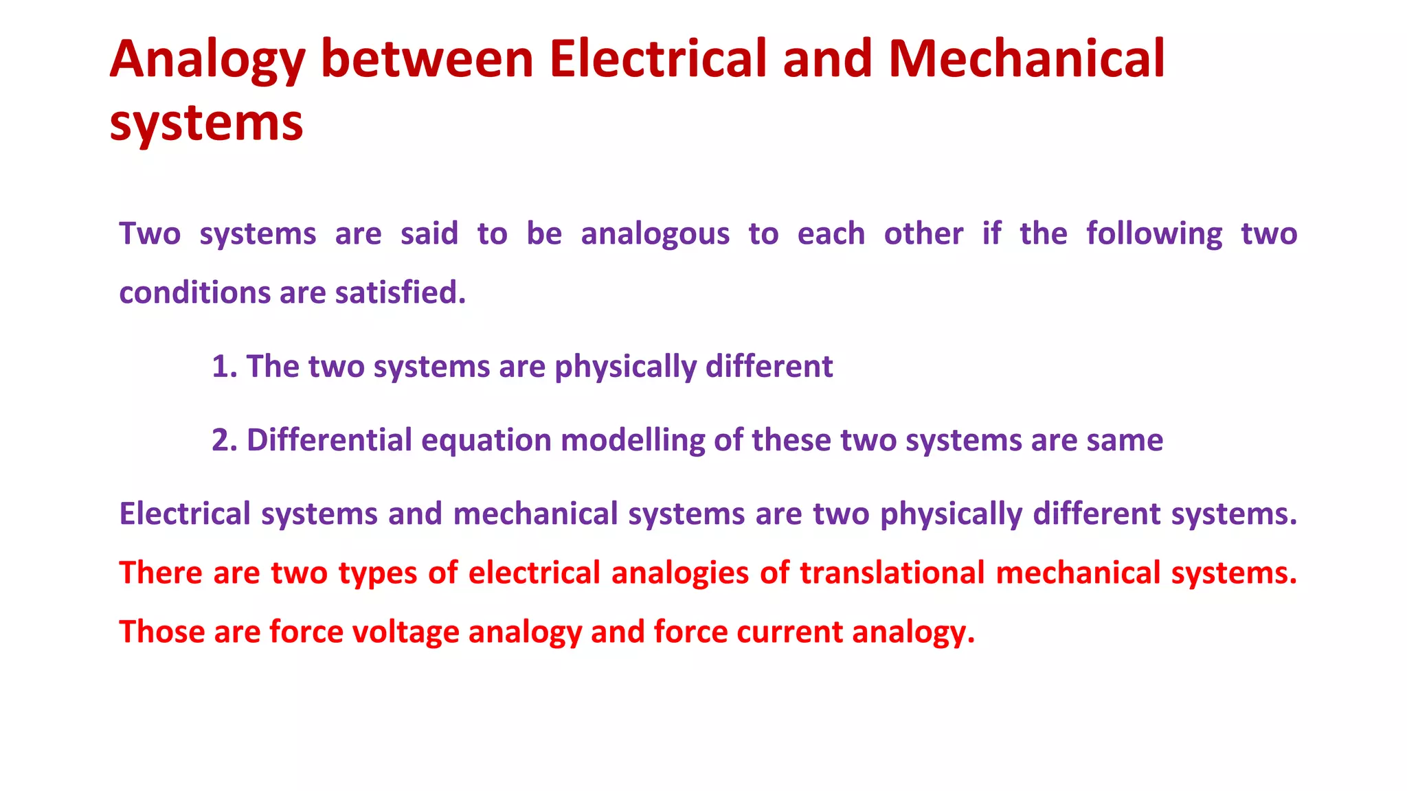 4. Analogy between electrical and mechanical systems.pptx