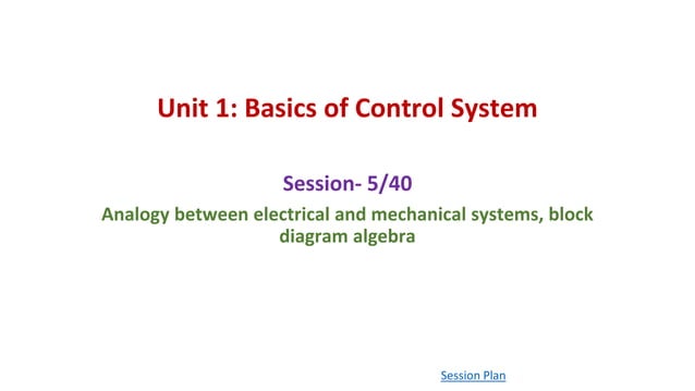 4. Analogy between electrical and mechanical systems.pptx | Physics ...