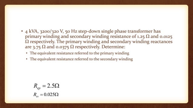 4. Transformer equivalence circuit.pptx | Computer Networking | Computing