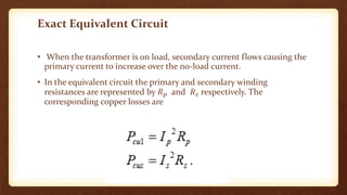 4. Transformer equivalence circuit.pptx