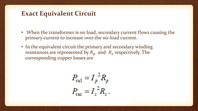 4. Transformer equivalence circuit.pptx | Computer Networking | Computing