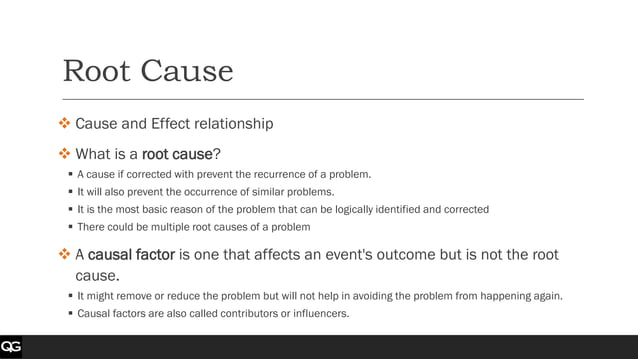 root causes analysis | PPT