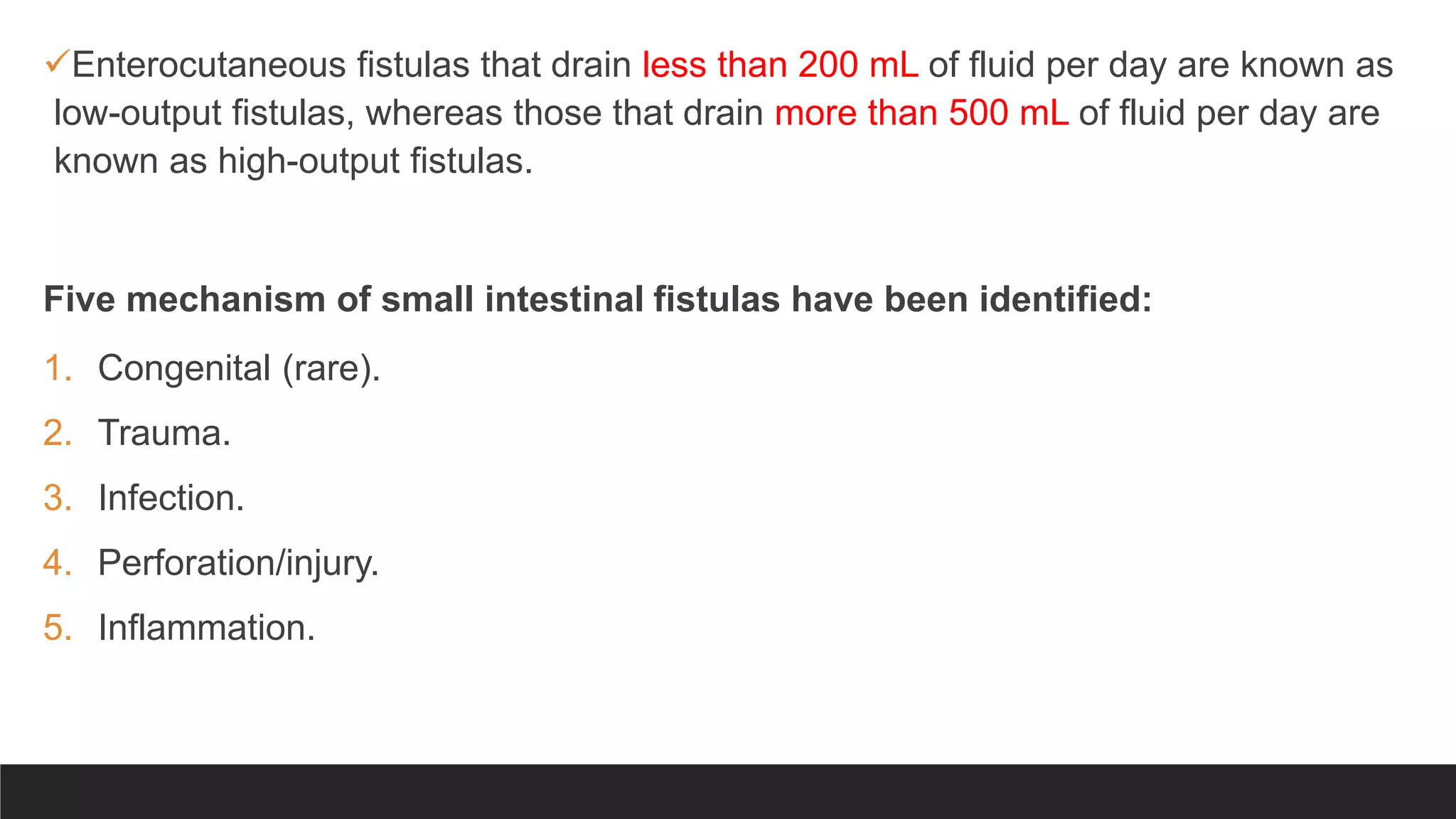 4. Small bowel fisulas & short bowel syndrome.pptx
