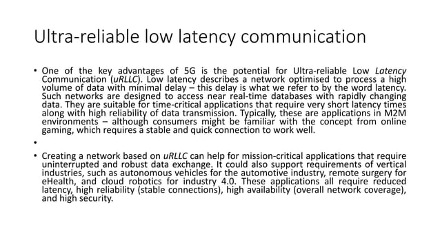 4 Ultra Reliable And Low Latency Communications Pptx