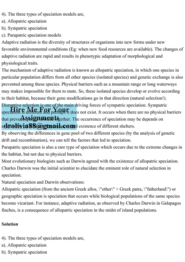 4). The three types of speciation models are,a). Allopatric specia.pdf