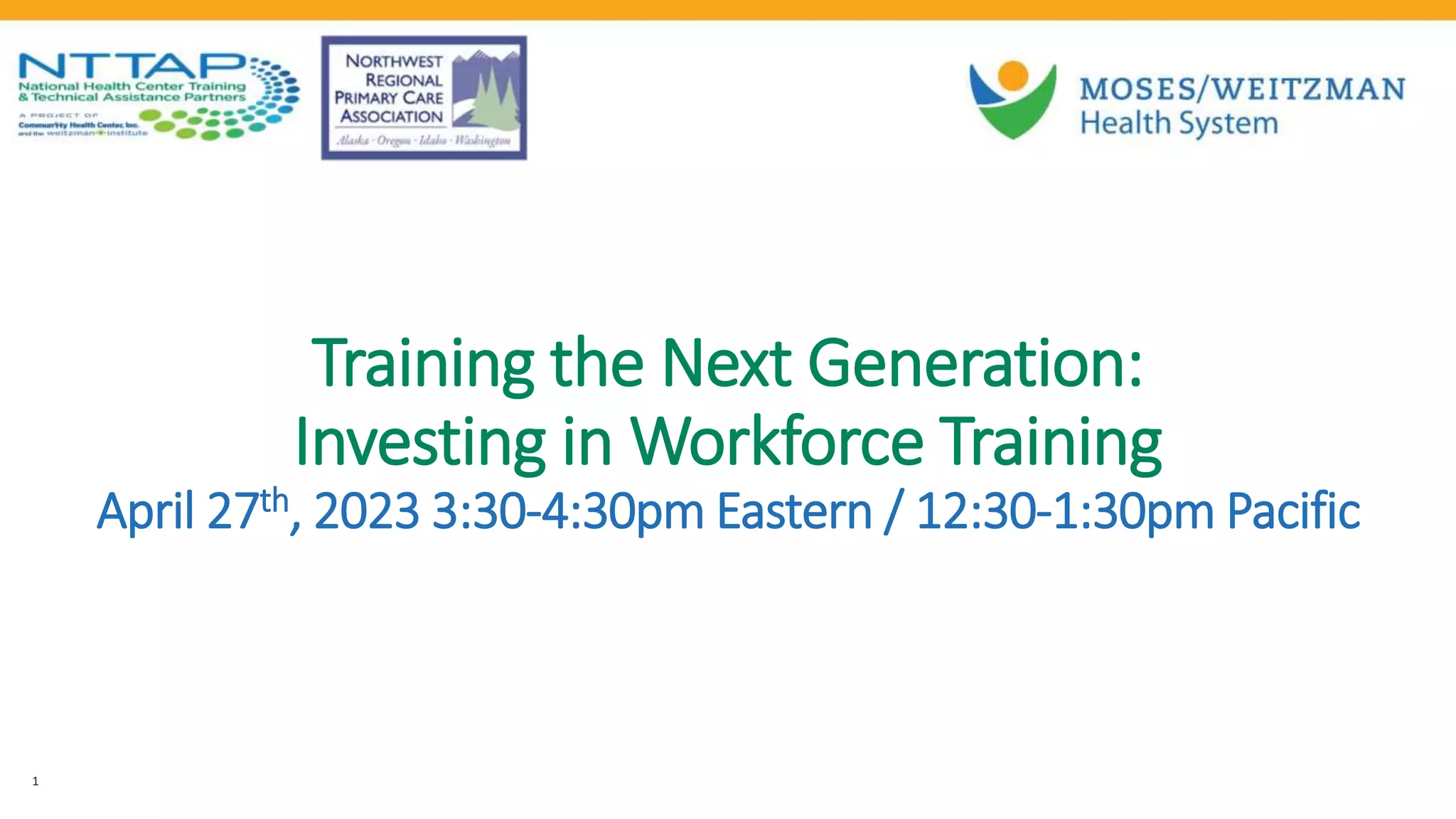 Training the Next Generation: Investing in Workforce Training | PPTX