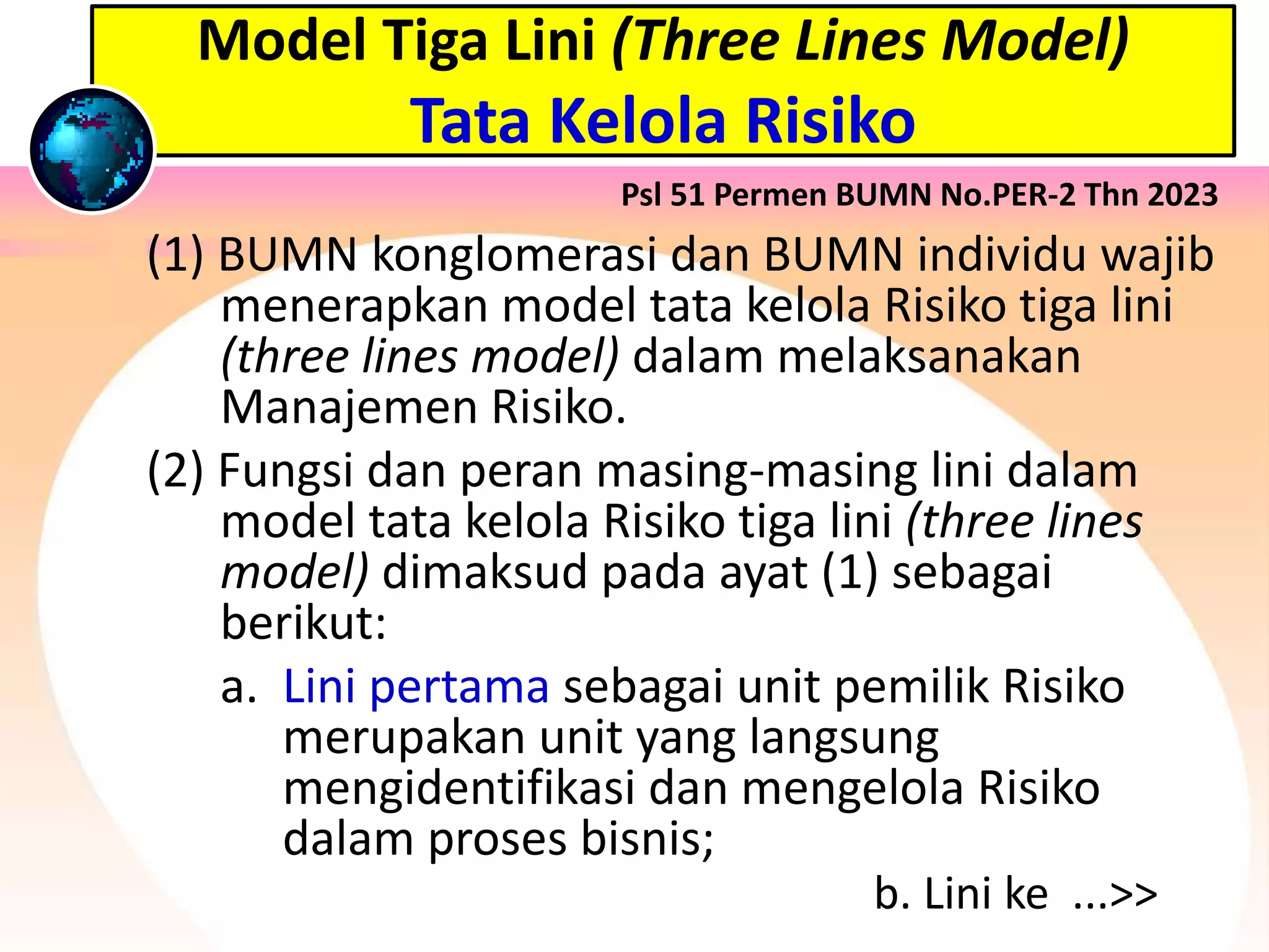 Ruang Lingkup dan Kebijakan Manajemen Risiko di BUMN & Anak Perusahaan ...