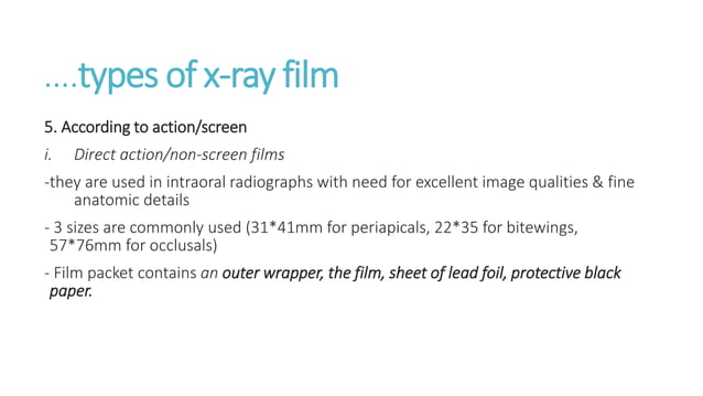 4. Dental X-Ray Film And Film Processing.pptx | Dental Health ...