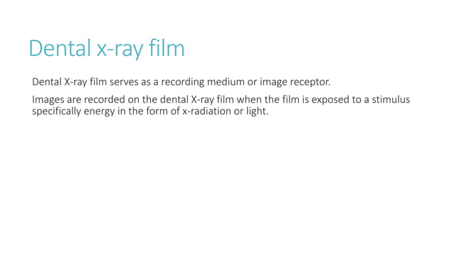 4. Dental X-Ray Film And Film Processing.pptx | Dental Health ...