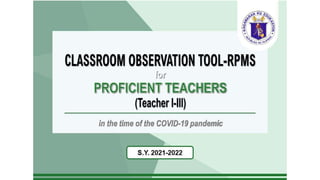 4. Classroom Observation Tool (COT).pptx