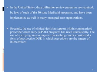 Drug utilisation review | PPTX