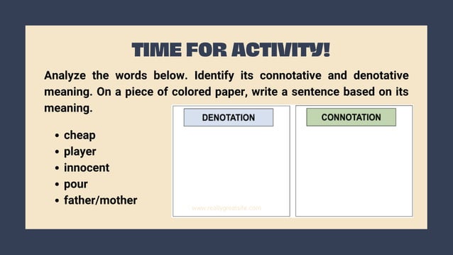 Denotation and Connotation | PDF