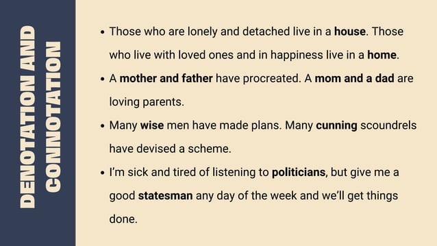 Denotation and Connotation | PDF