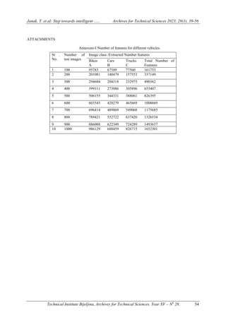 STEP TOWARDS INTELLIGENT TRANSPORTATION SYSTEM WITH VEHICLE CLASSIFICATION AND RECOGNITION USING ...