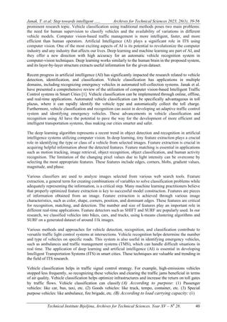 STEP TOWARDS INTELLIGENT TRANSPORTATION SYSTEM WITH VEHICLE CLASSIFICATION AND RECOGNITION USING ...