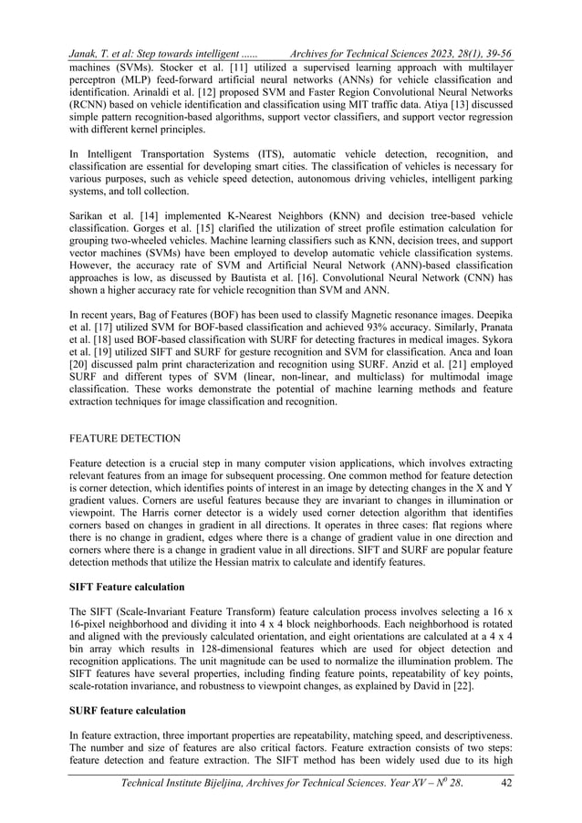 STEP TOWARDS INTELLIGENT TRANSPORTATION SYSTEM WITH VEHICLE CLASSIFICATION AND RECOGNITION USING ...
