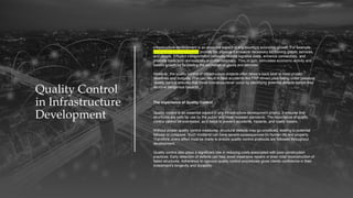 Quality Control in Infrastructure Development | PDF