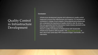 Quality Control in Infrastructure Development | PDF