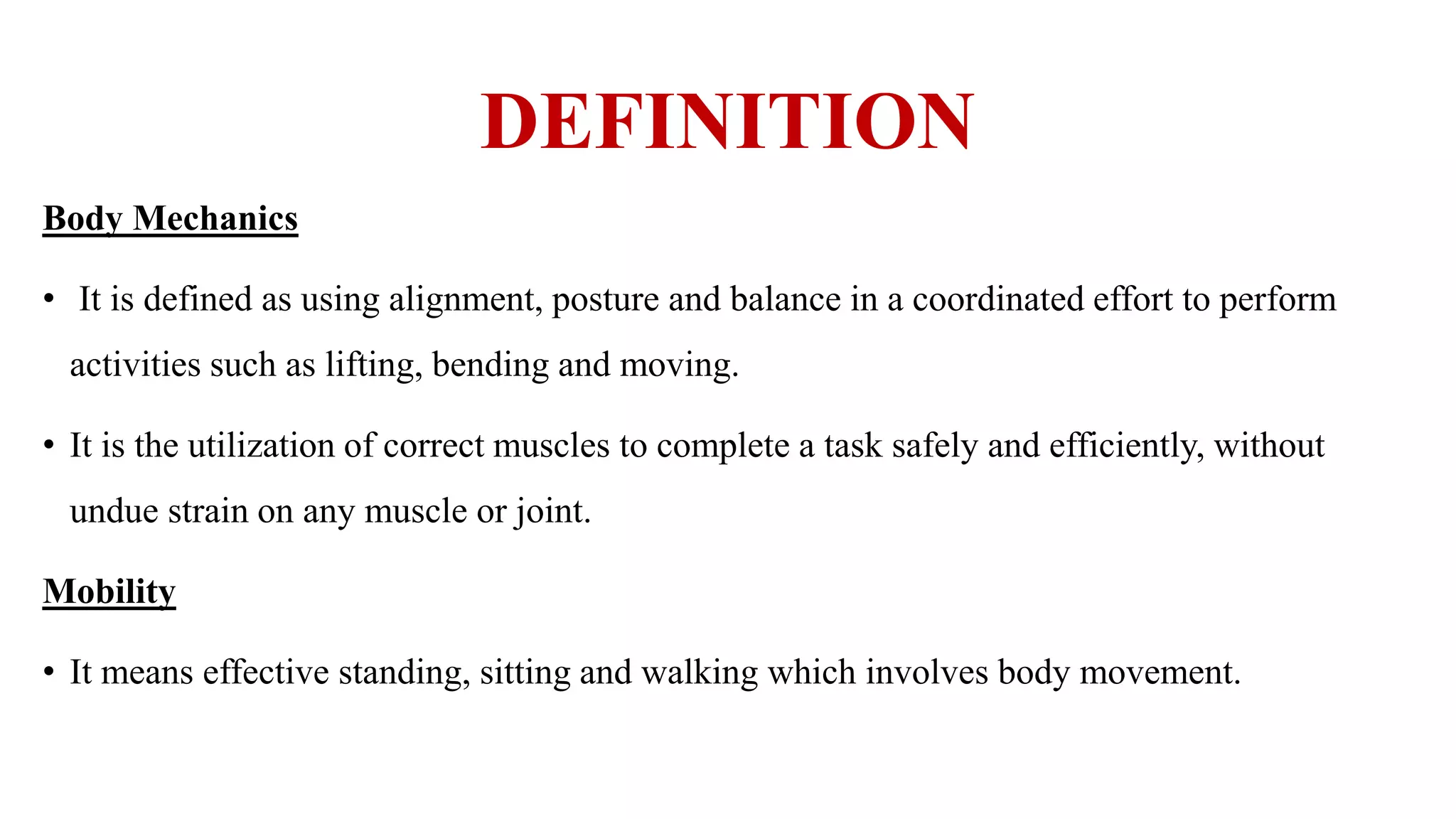 Body Mechanics | PPTX