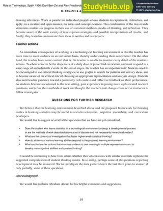 4. Statistical Thinking In A Technological Environment | PDF