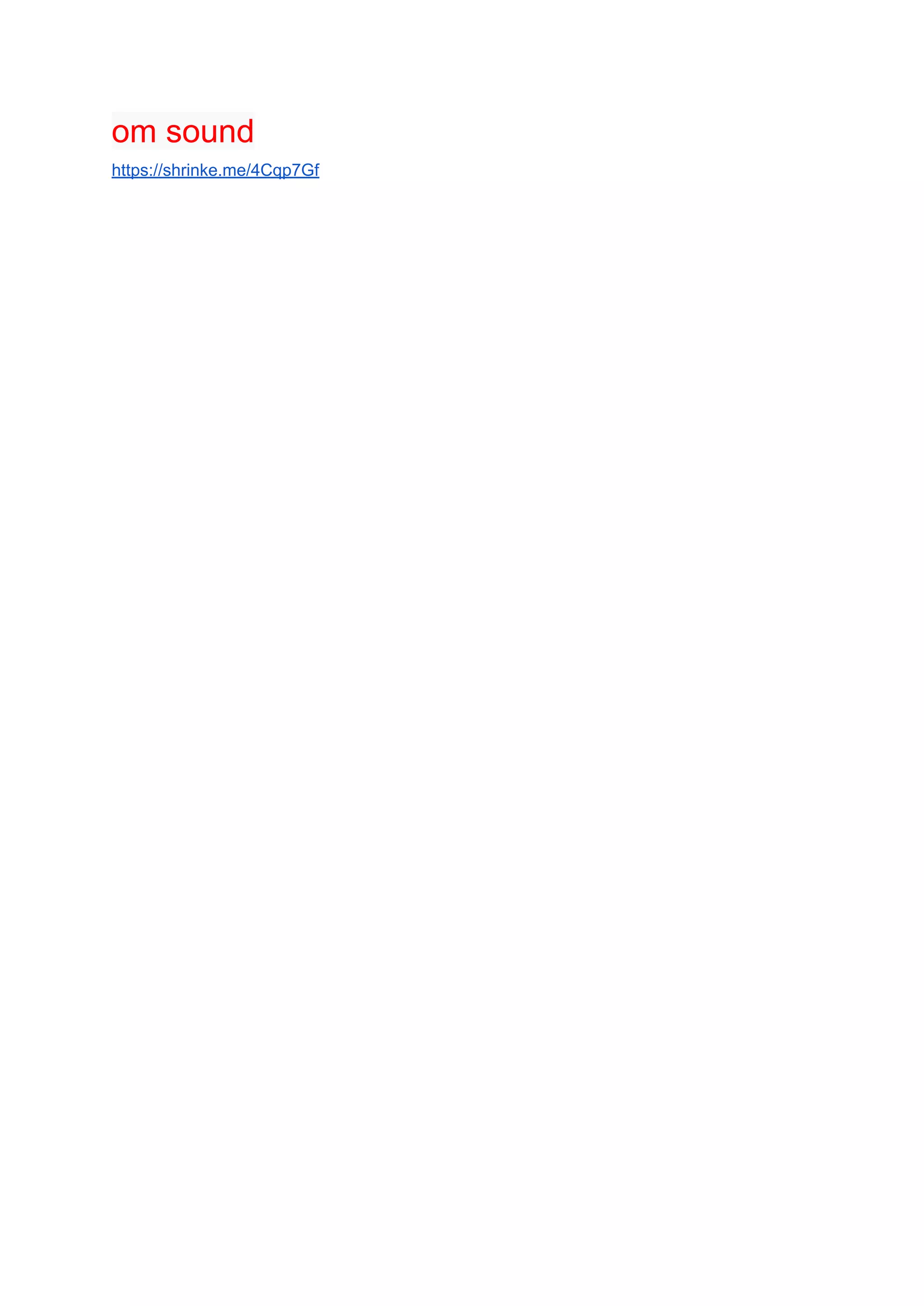om sound | PDF