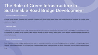 The Role of Green Infrastructure in Sustainable Road Bridge Development ...