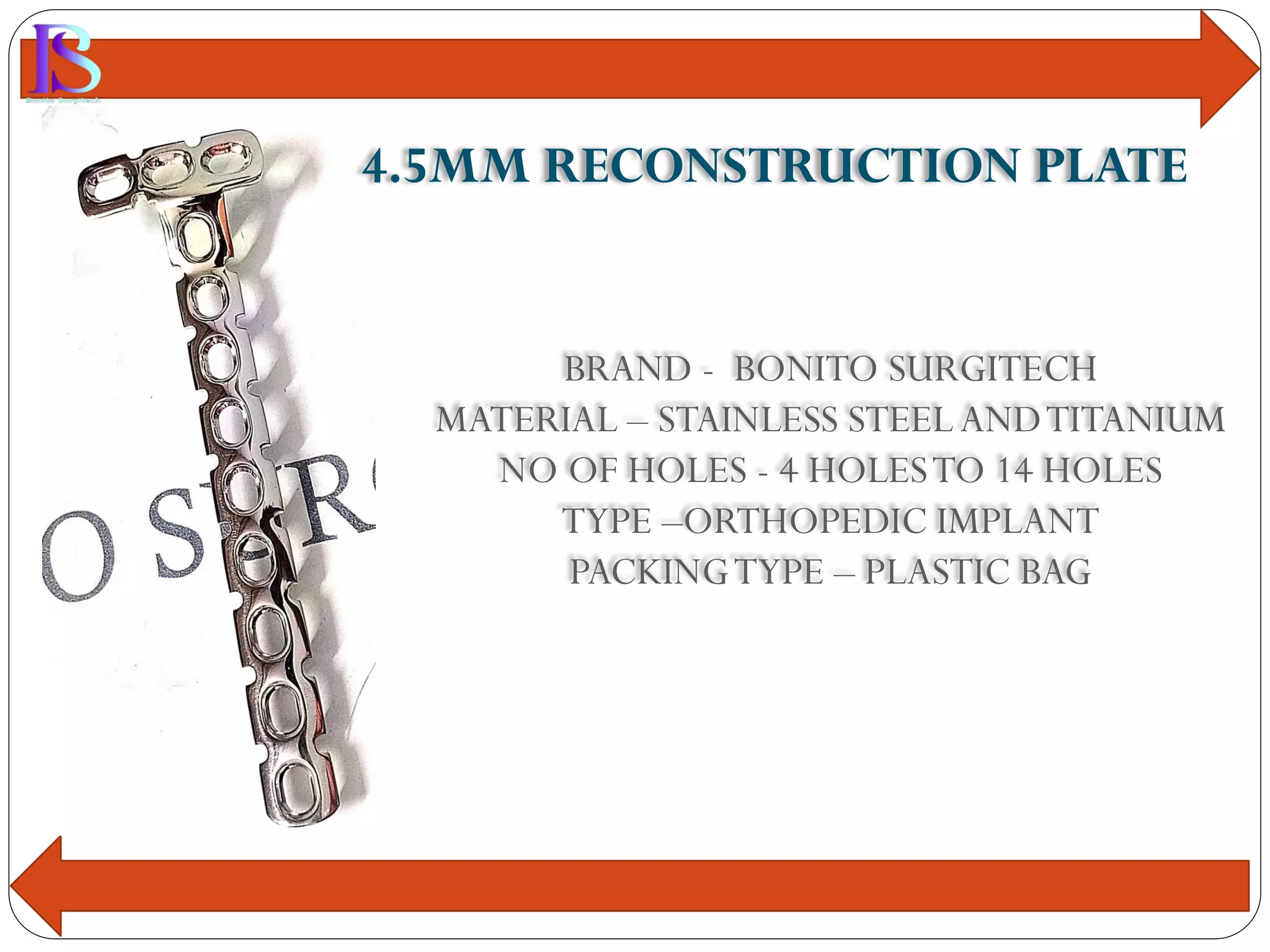 4.5MM RECON PLATE . | PDF