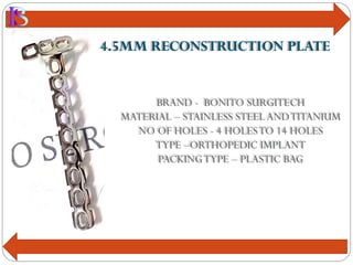 4.5MM RECON PLATE . | PDF