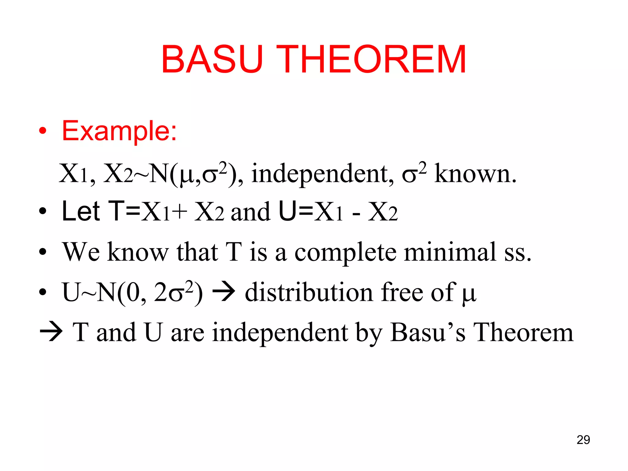 SOME PROPERTIES OF ESTIMATORS - 552.ppt