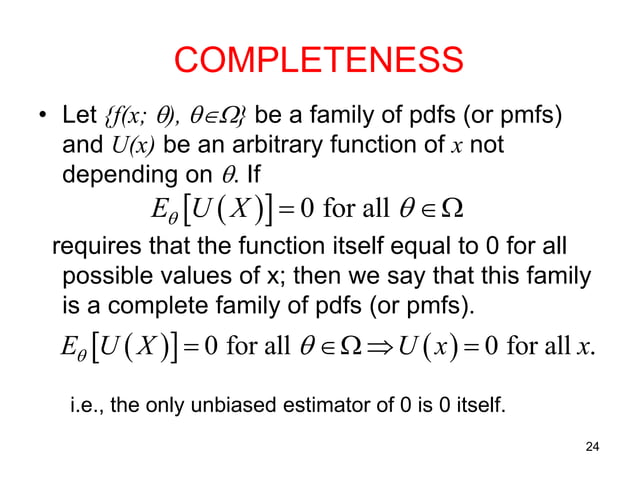 SOME PROPERTIES OF ESTIMATORS - 552.ppt | Programming Languages | Computing