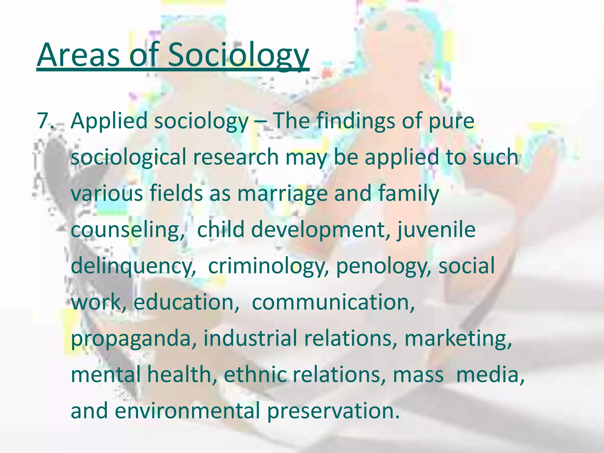 4. The seven areas of sociology.pptx