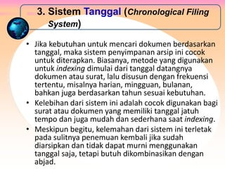Sistem Korespondensi & Pengarsipan (Manajemen Arsip Dinamis). | PPTX