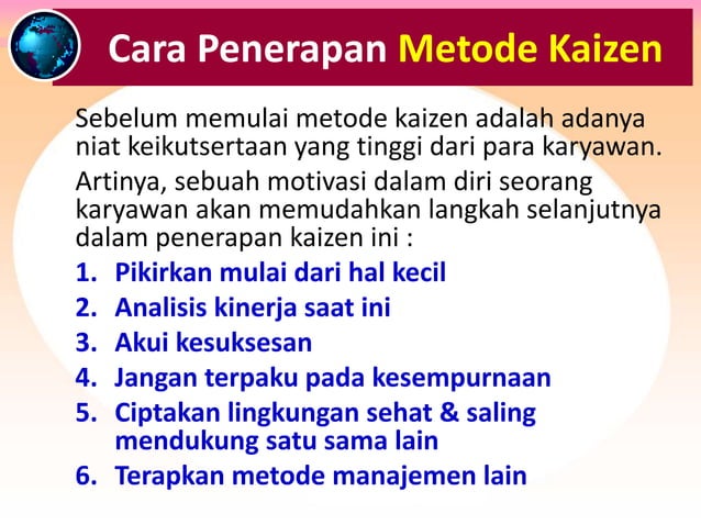 Cara Penerapan Metode Kaizen. | PPT