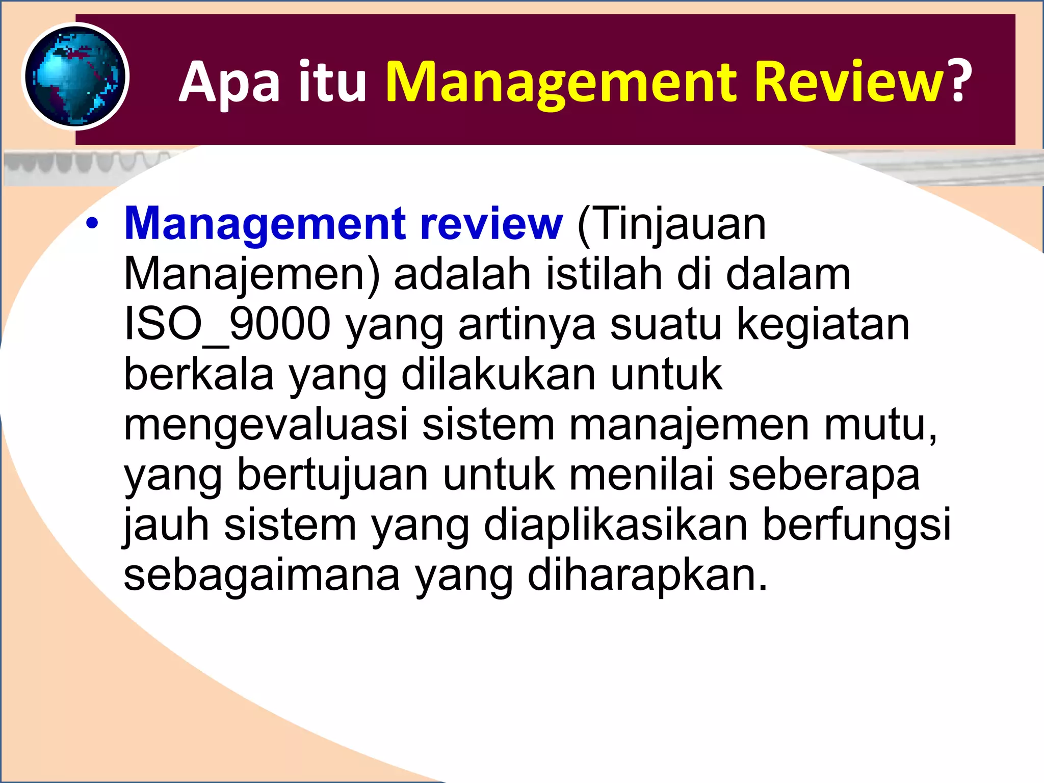 Apa itu Manajemen Review (MANREV) _"Training QC & QA". | PPTX