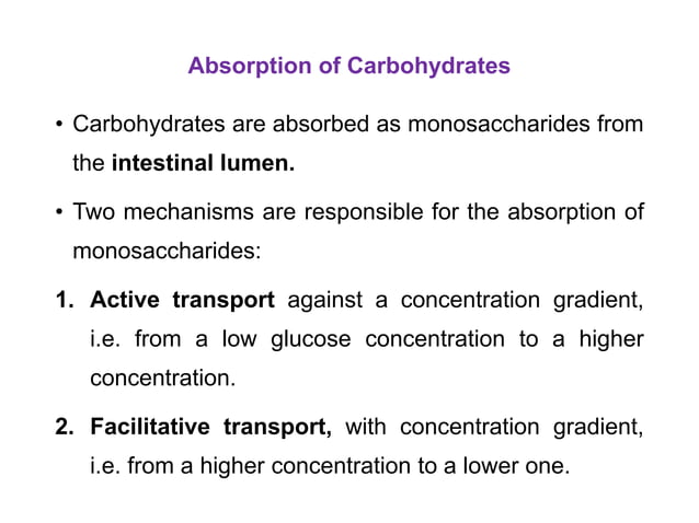 Digestion & absorption of carbohydrate.pptx | Digestive Disorders ...