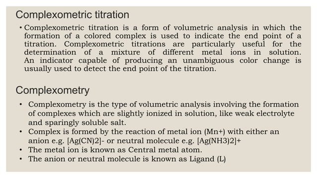 4. Complexometric Titration.ppt | Chemistry | Science
