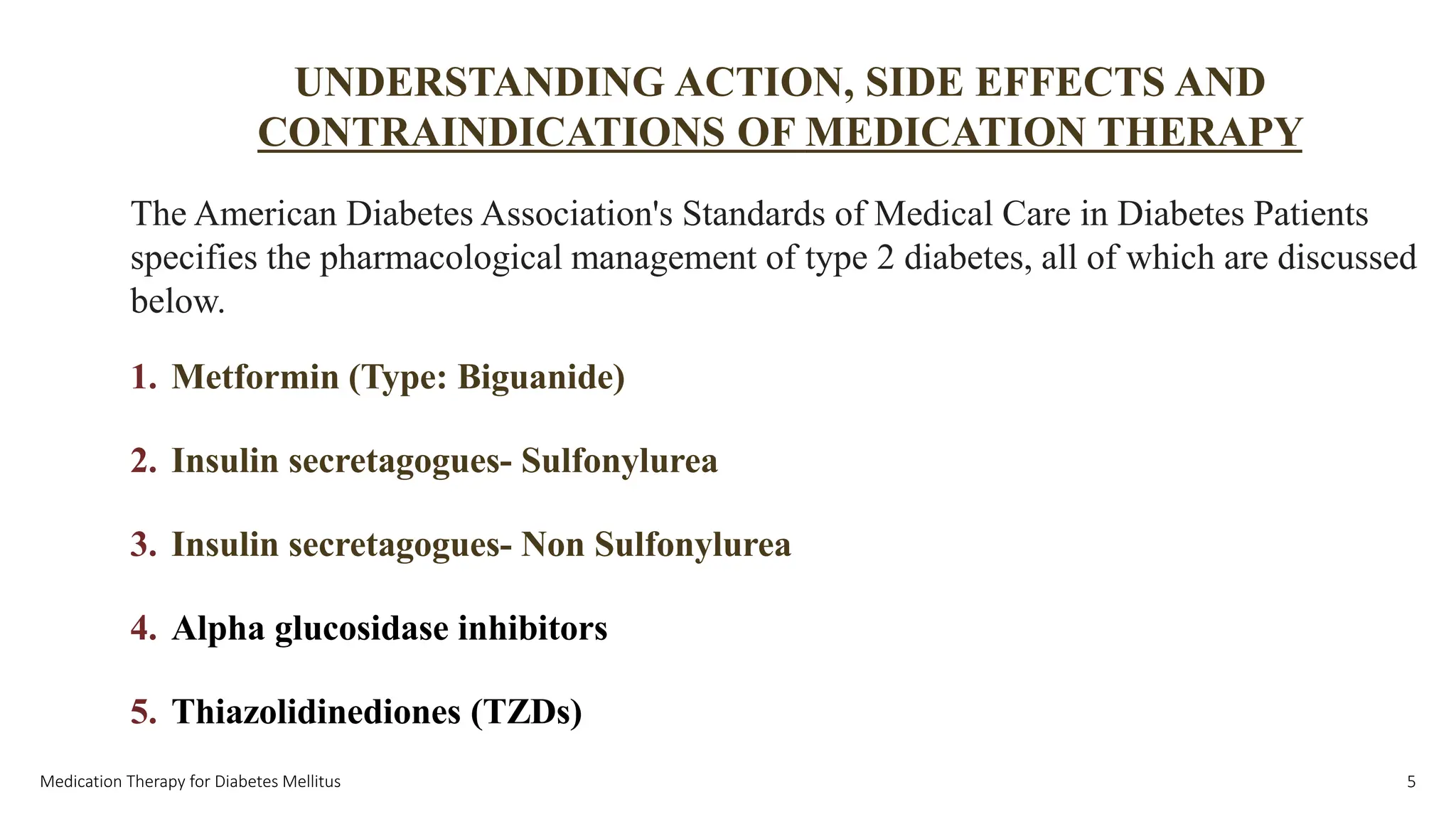 4. Medication therapy for diabetes management.pptx | Physical Therapy ...