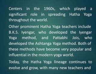 Hatha Yoga Lineage | PPTX