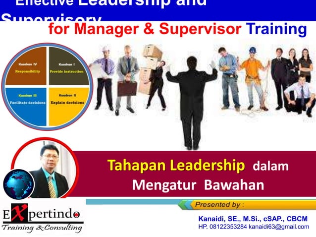 Tahapan Leaderhip dalam Mengatur Bawahan _Training "Effective Leadership and Supervisory" for ...