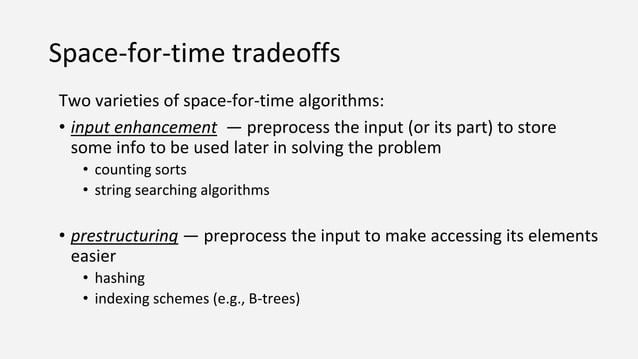 Time and Space Trade-Offs - Sorting by Counting. | PDF
