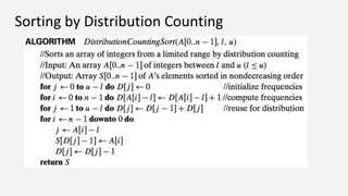 Time and Space Trade-Offs - Sorting by Counting. | PDF