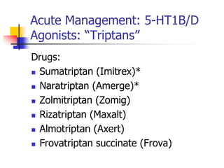 4. Headache & Migraine drugs | PDF
