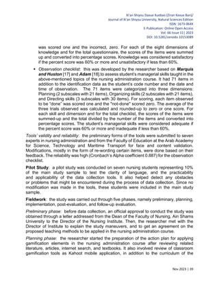 APPLICATION OF GAMIFICATION ELEMENTS IN NURSING ADMINISTRATION COURSE AND ITS EFFECT ON NURSING ...