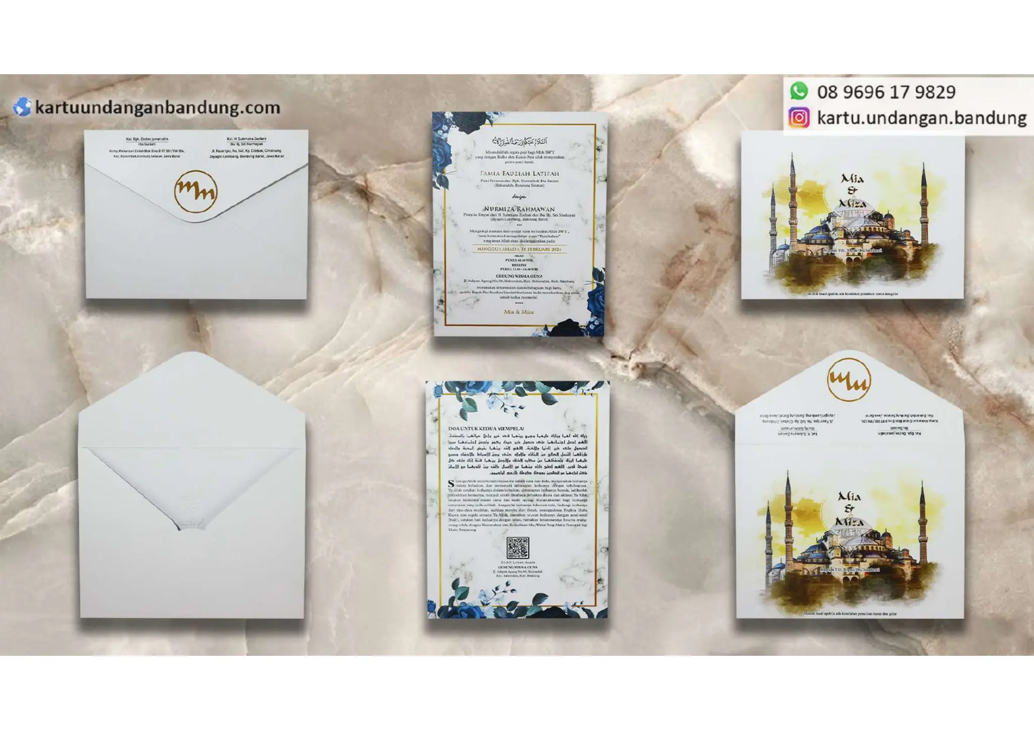 Kartu Undangan Softcover + Amplop Design Hagia Sophia Mosque | PPT