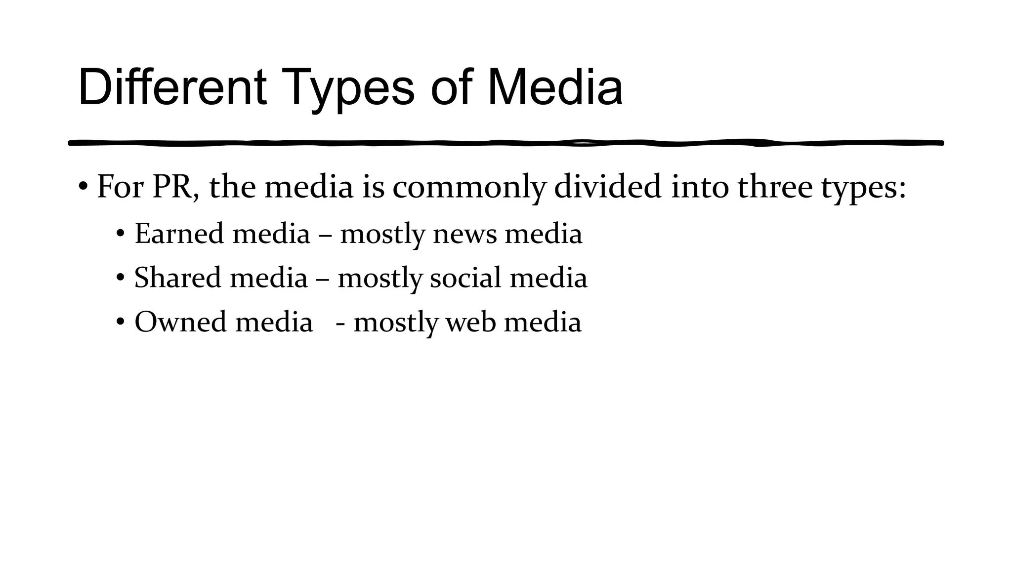 Different types of media in public relations | PPTX