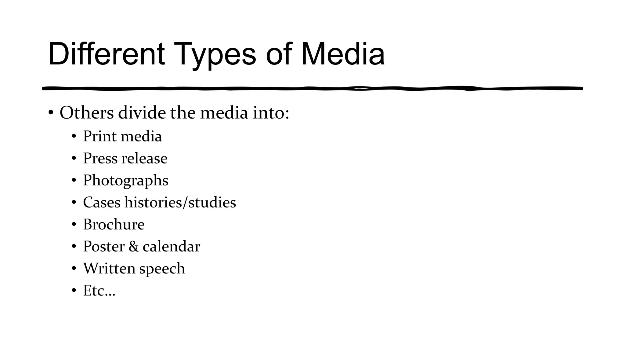 Different types of media in public relations | PPTX