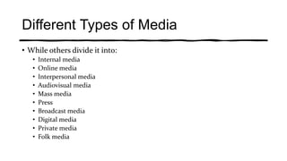 Different types of media in public relations | PPTX | Technology ...