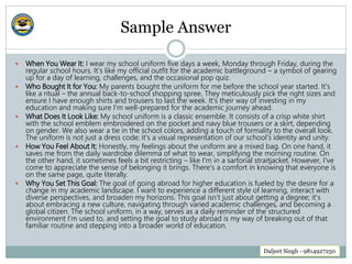 Describe a uniform you wear at your school or company. Latest Ielts Cue ...