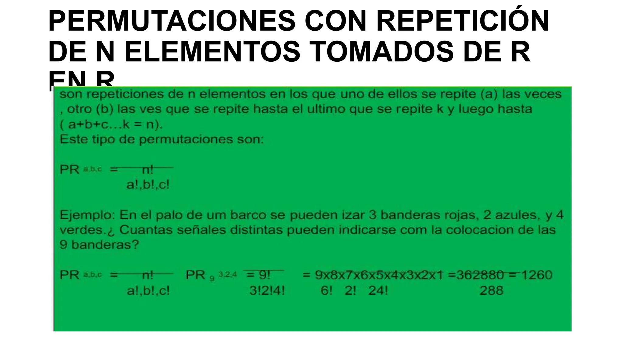 4. PERMUTACIONES SIN REPETICIÓN DE N ELEMENTOS TOMADOS TODOS.pptx